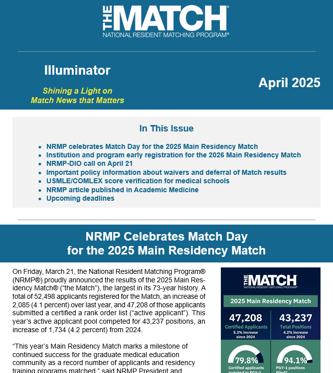April 2025 Illuminator | NRMP