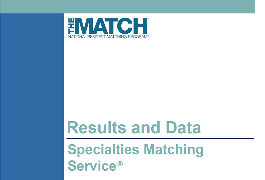 Results and Data: Specialties Matching Service, 2026 Appointment Year ...